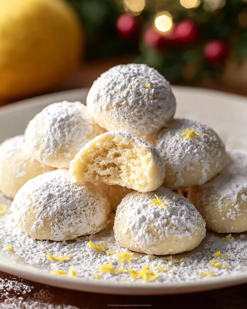 Melt-in-Your-Mouth Lemon Cream Snowball Cookies for Holidays - kitchenyumm
